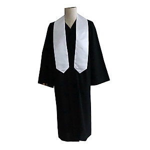 Grad Days Unisex Children Plain Graduation Stole 50'' Long White