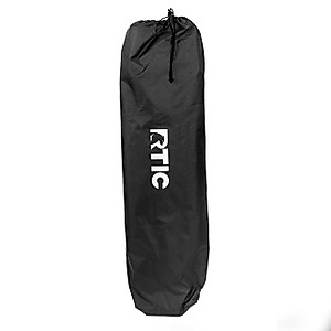 RTIC Ultra-Tough Chair Portable Folding for Camping, Outdoor, Fishing, Beach, with Arm Rest and Cup Holder, Folds Quickly for Easy Storage in a Carry Bag, Black