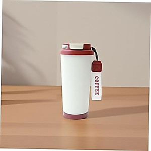 LABRIMP Sulated Stainless Steel Travel Cup Double-walled Straw Flip Lid Men's Women's Tumbler for Hot Tea Cold Iced Coffee Vacuum Insulated