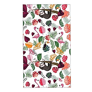 Hand Drawn Baby Sloth with Flamingo Soft Absorbent Guest Hand Towels Multipurpose for Bathroom, Gym, Hotel and Spa ( 27.5 x16 Inches)