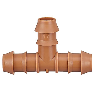 JOYPRO Drip Irrigation Fittings Kit for 1/2 inch Tube (0.600”ID), 24 Pieces Drip Irrigation Parts Set - 6 Tees, 6 Couplings, 6 Elbows, 6 End Caps, Drip Line Connectors for Drip Sprinkler Hose