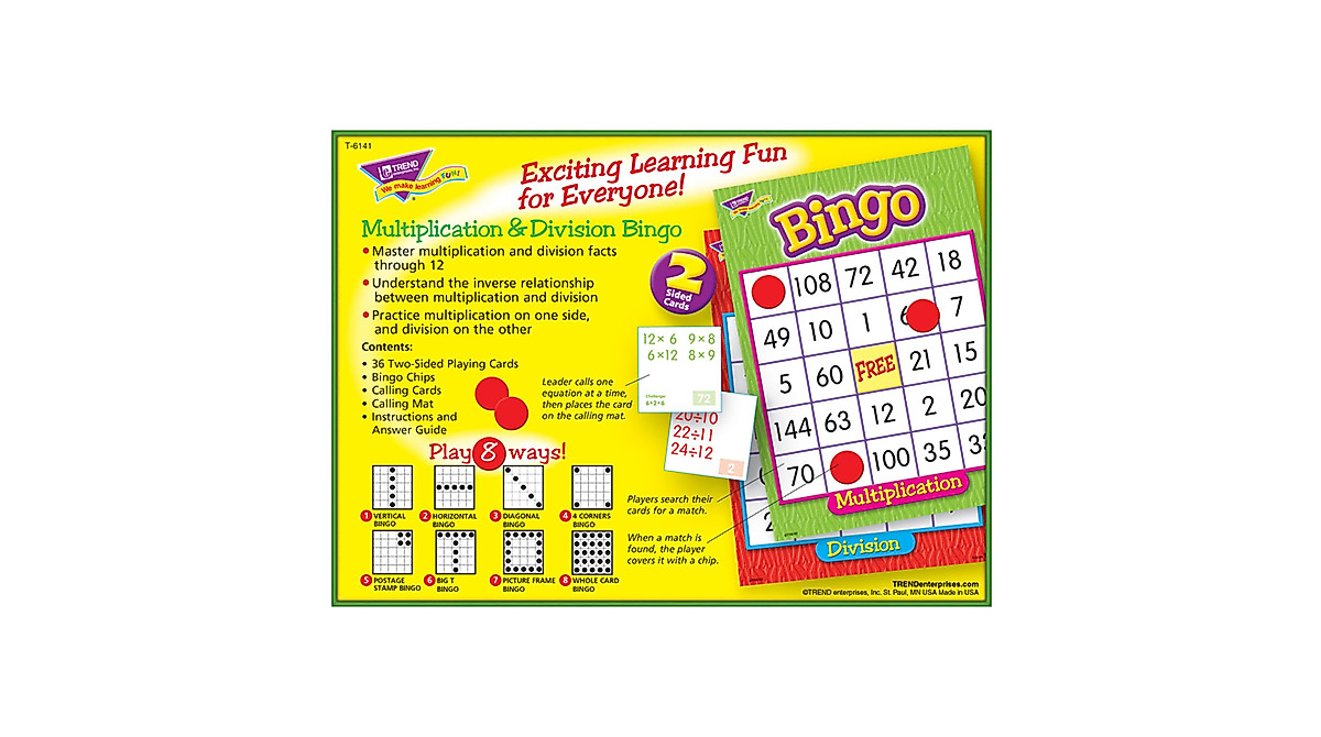Multiplication & Division Bingo Game for Kids | Fun Learning Tool