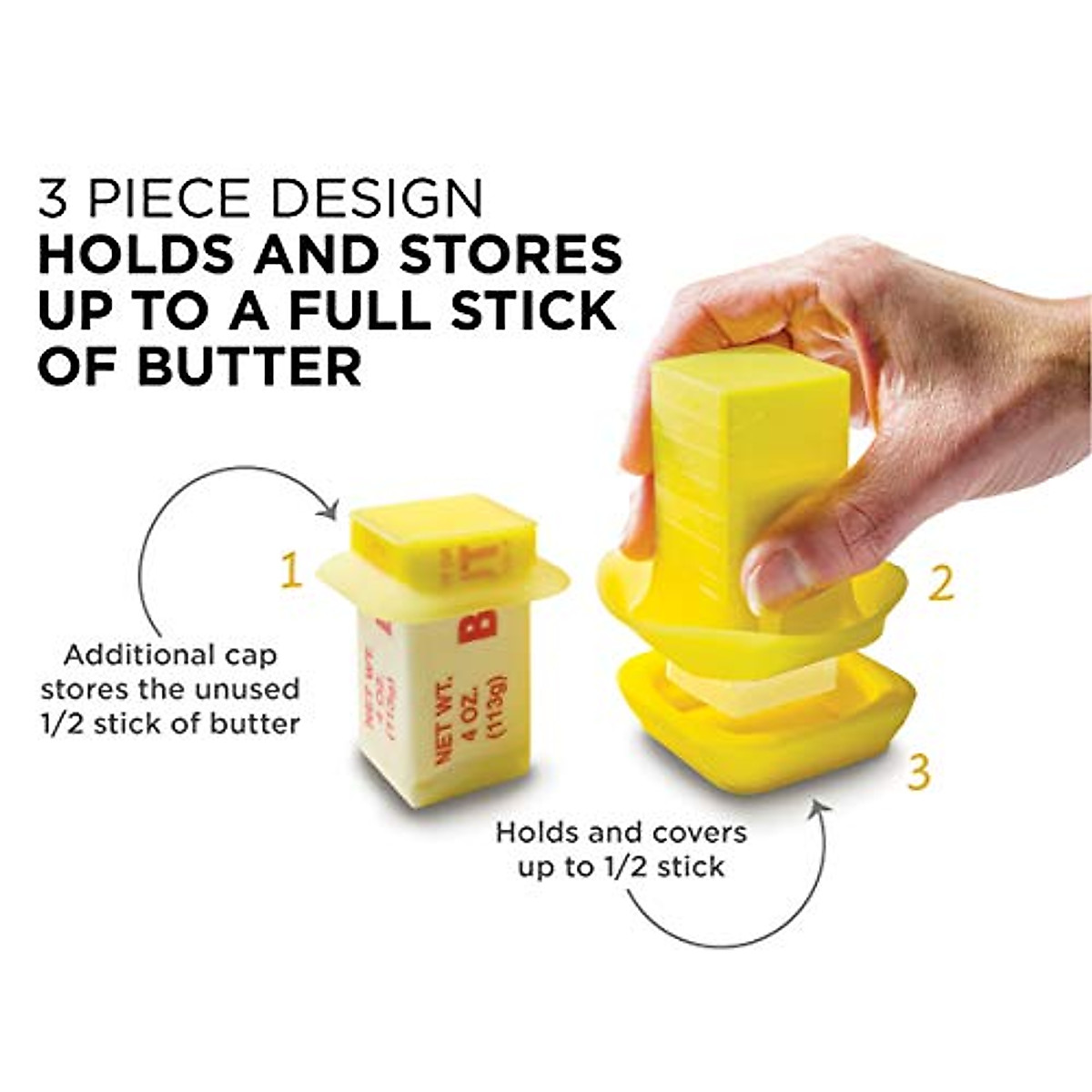 FusionBrands ButterEasy Butter Spreader and Butter Stick Holder - The Simple Way to Spread Butter - Easily Spread Butter on Cookware, Baking Dishes, Corn, Toast and Other Warm Foods
