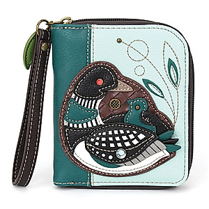 Chala Handbags Loon Bird Zip-Around Wristlet Wallet
