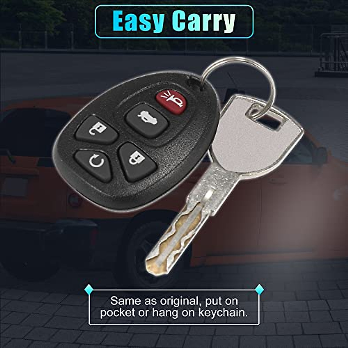 X AUTOHAUX 315MHz KOBGT04A Keyless Entry Remote Car Key Fob for Chevy Malibu 2004-2012 for Pontiac G6 05-10 G5 07-09 Grand Prix 05-08 for Buick LaCrosse 05-09 22733524 5 Buttons