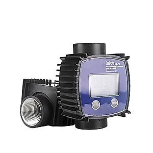 Flow Control Meter K24 Flow Meter Methanol Oil Meter, Electronic Fuel Flow Meter, Digital Fuel Gauge Female Thread Flowmeter Used in Petroleum,Food, Etc. (Color : 6 Points at bothends, Si