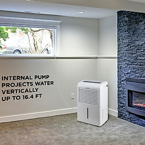 Ivation 4,500 Sq Ft Dehumidifier with Pump, Large Capacity Compressor Includes Programmable Humidity, Hose Connector, Auto Shutoff and Restart and Washable Filter (4,500 Sq Ft W/Pump)