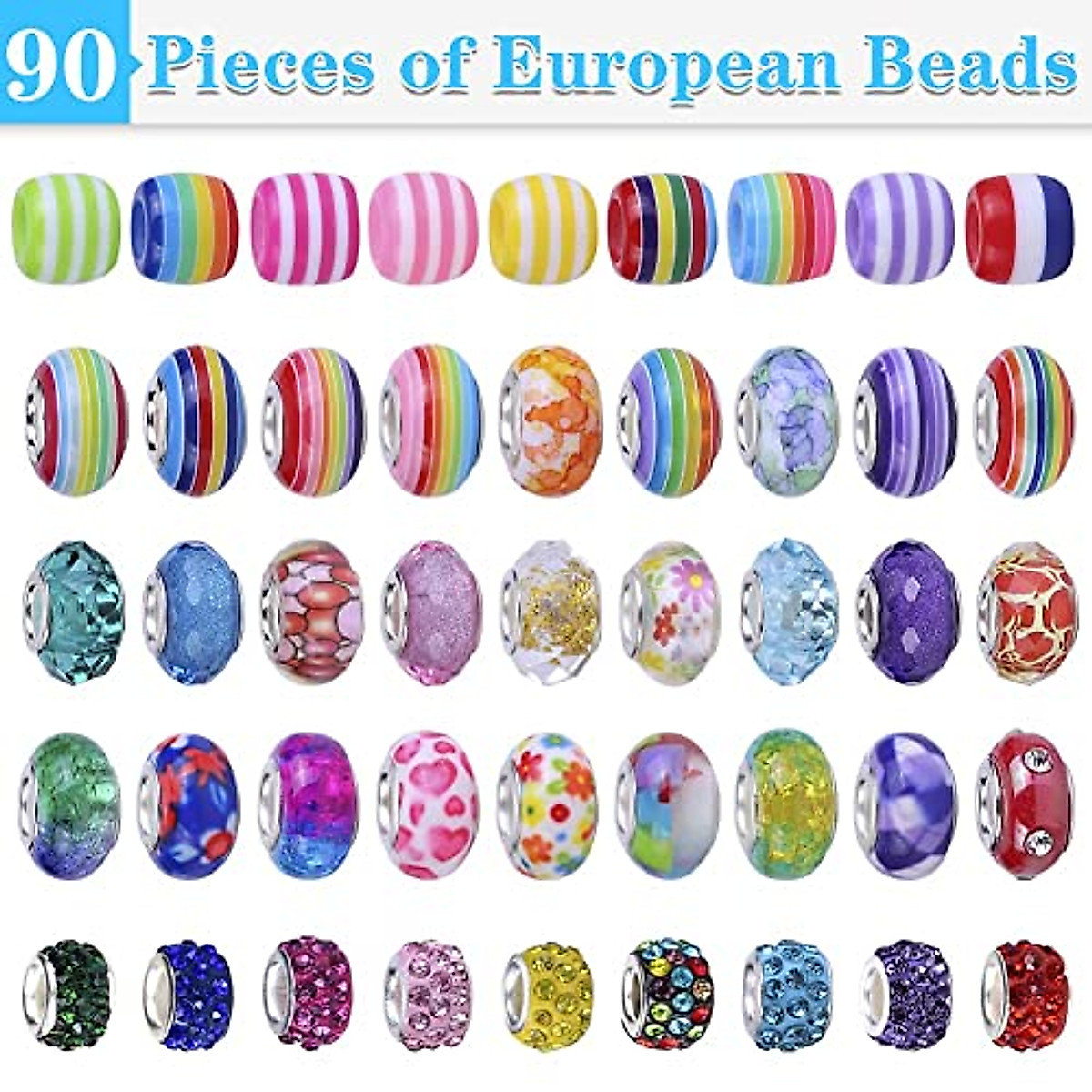 AIPRIDY Charm Bracelet Making Kit,DIY Craft for Girls, Unicorn Mermaid Crafts Gifts Set for Arts and Crafts for Girls Teens Ages 6-12 (150 Pieces)