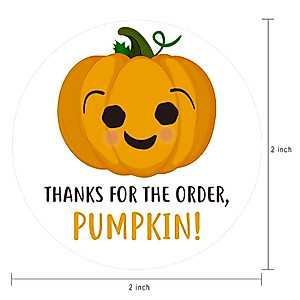 WRAPAHOLIC Gift Stickers - Jack-O-Lantern Design Sticker, Thank You Business Stickers for Holiday/Party Decoration and Gift Wrap - 2 x 2 Inch 500 Total Labels