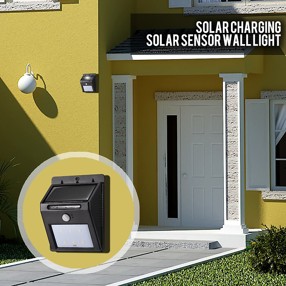 Gteak Outdoor Solar Motion Lights,16 led Solar Powered Motion Sensor Light in Night, Wall Mount Style for Home, Garden,