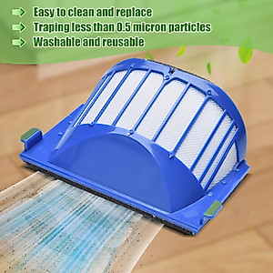 LOVECO Replacement Accessories Kit for iRobot Roomba 600 Series 694 692 690 680 660 665 651 650 614 & 500 Series 595 585 564,6 Filter,6 Side Brush,3 Pairs Bristle and Flexible Beater Brush