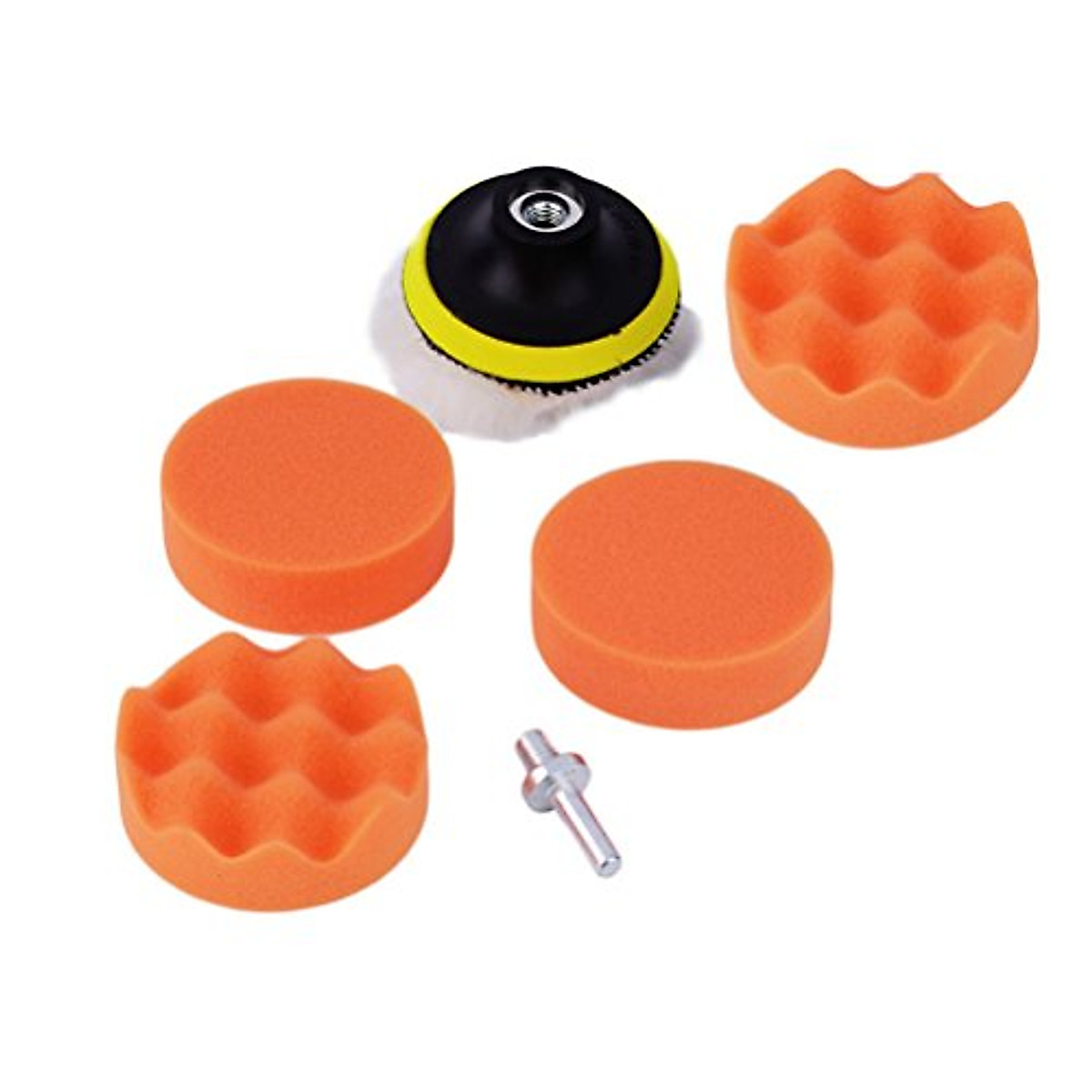 WINOMO High Gross 3 inch Buffing Pad Kit for Car Sanding Polishing Buffer with Drill Adapter