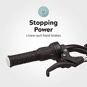 Pacific Mountain Sport Youth/Adult Hardtail Mountain Bike, Boys and Girls, 24-Inch Wheels, 18 Speed Twist Shifters, Front Suspension, Steel Frame, Light Blue