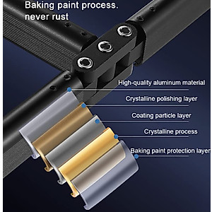 LITAITAI Space-Saving Wall Mounted Laundry Drying Rack - Folding Retractable Clothes Drying Rod - Ideal for Indoor and Outdoor Use, Clothes Drying Rack for Laundry Rooms or Bathrooms (1-Pole, Black)