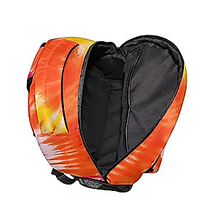 ALAZA Red Orange Yellow Tie Dye Abstract Swirl Travel Laptop Backpack Durable College School Backpack
