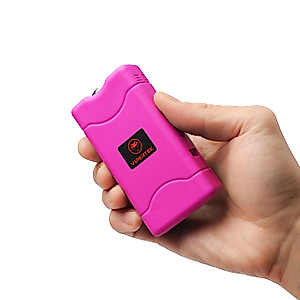 VIPERTEK VTS-880 Mini Stun Gun Rechargeable with LED Flashlight, Pink
