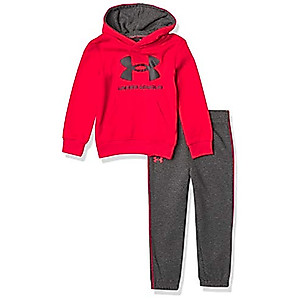 Under Armour mens Ua Symbol Hoodie Set T Shirt, Versa Red, 6 US