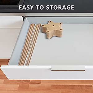 NOKI Plastic Bag Drying Rack, Reusable Ziplock Bag & Cups Dryer Rack, Water Bottle Drying Rack, Wooden Multi-Purpose Drying Rack for Kitchen Counter.