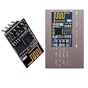 5PCS ESP8266 ESP-01S WiFi Serial Transceiver Module with 1MB Flash for Arduino Python LUA
