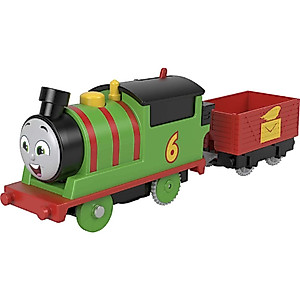 Thomas & Friends Motorized Toy Train Percy Battery-Powered Engine with Tender for Pretend Play Preschool Kids Ages 3+ Years​