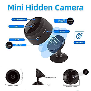 Amixya Mini Spy Camera Wireless Hidden Camera for Home Security Surveillance with Video 1080P Nanny Cam with Phone App, Motion Detection, Night Vision for Indoor Outdoor