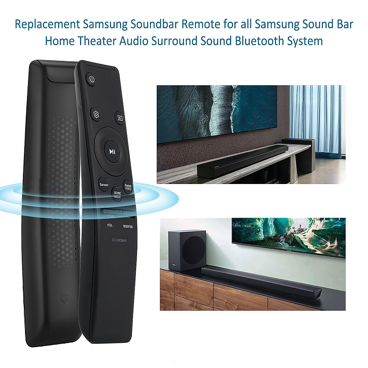 Replacement Samsung Soundbar Remote Control for All Samsung Sound Bar Home Theater Audio Surround Sound Bluetooth System