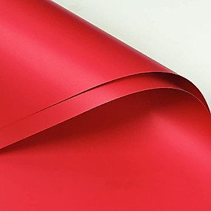 XICHEN 20 Sheets/Korean style waterproof Colors Flower Wrapping Paper,Florist Bouquet Paper,DIY Crafts,gift wrapping paper ouya paper58 x 58cm/22.8x 22.8 inch (Red)