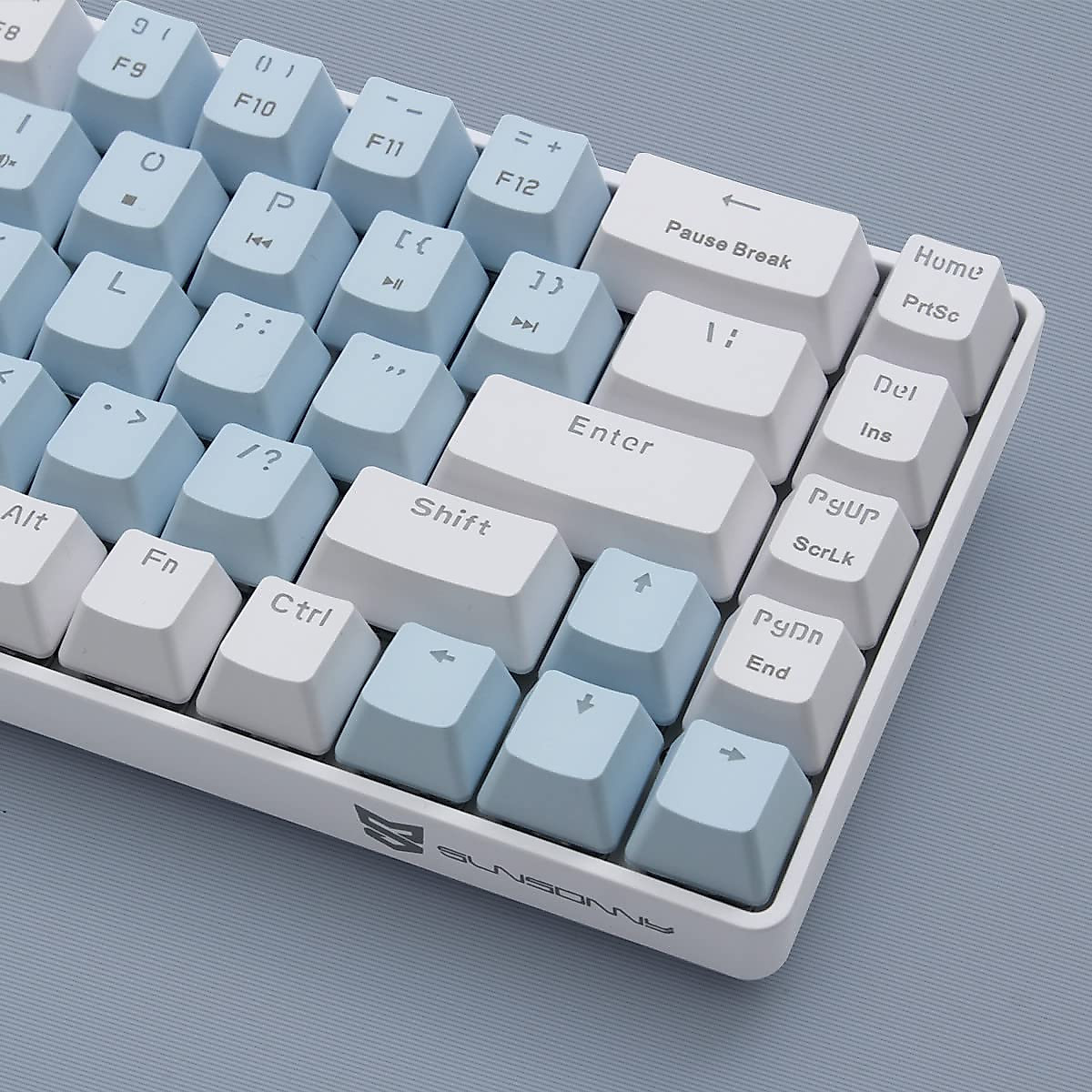 Qisan Mechanical Gaming Keyboard Dual Mode 2.4G/BT Wireless Keyboard with Blue Switch Mini Design (60% keyboard) 68 Keys Computer Keyboard US Layout | Gaming Pc | Wireless Gaming Keyboard