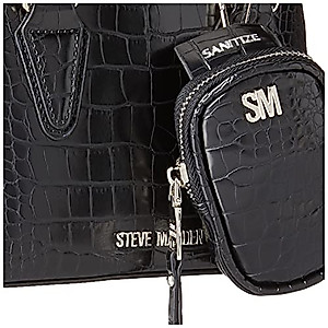 Steve Madden womens Steve Madden HOPEC Croco Crossbody, Black, One Size US