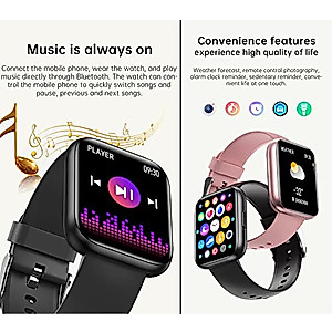 2023 Smart Watch (Answer/Make Calls), 1.81" Screen Smart Watches for Android Phones iPhone for Men Women IP67 Waterproof Fitness Tracker with Text Call Heart Rate SpO2 Sleep Monitor Black