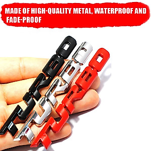 AICEL Turbo Car Emblem, 2 PCS 3D Metal Turbo Badge for Auto Side Body Fender Trunk, Automotive Replacement Decoration Decal Sticker, Tailgate Letter Nameplate for All Cars, Truck, SUV