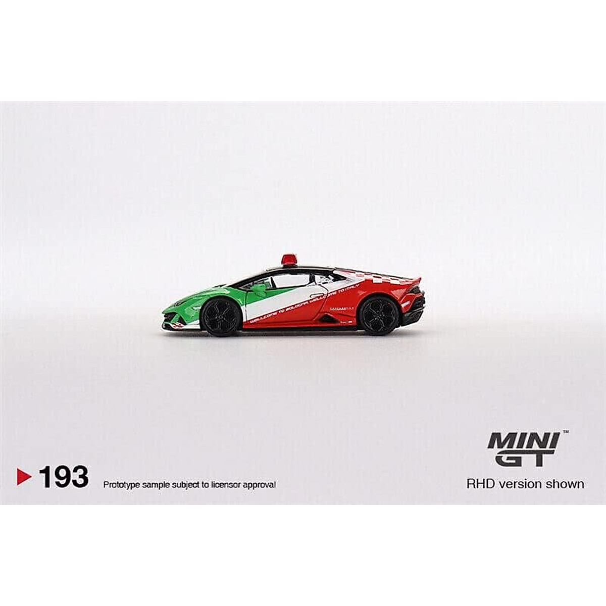 True Scale Miniatures Model Car Compatible for Lamborghini Huracán EVO Bologna Airport 2020 Follow-Me Car 1/64 Diecast Model Car MGT00193