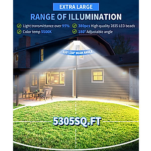 Dimgogo LED Parking Lot Light - 300W Street Lights Dusk to Dawn Outdoor Lighting Commercial with Photocell, 6500K LED Flood Light Outdoor Waterproof with Arm Mount