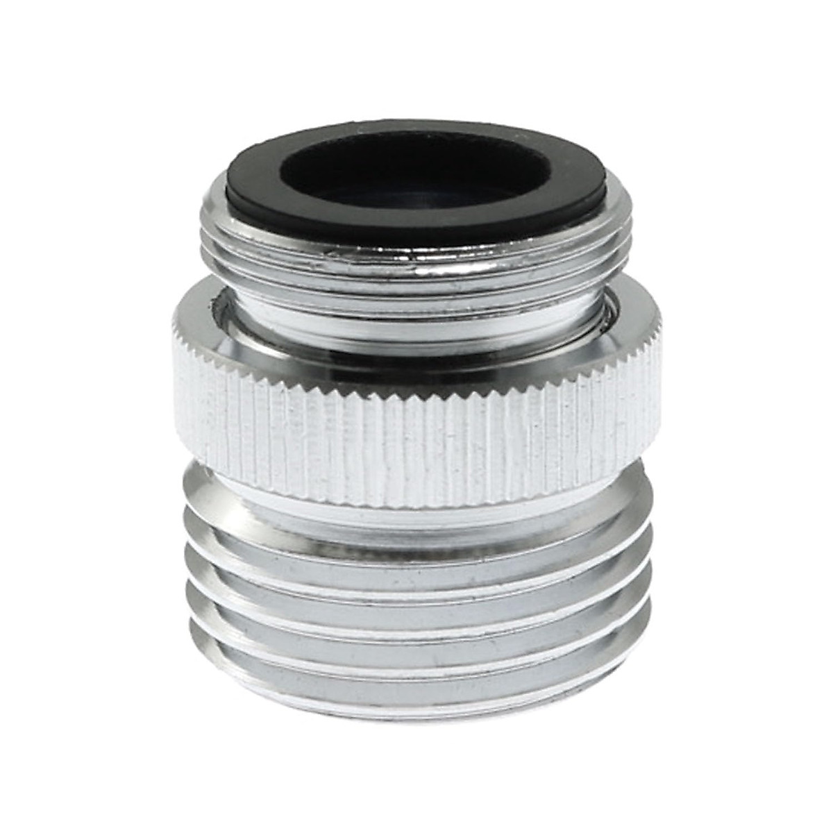 Maxmoral 1 Set Faucet to Garden Hose Adapter with Aerator Brass for Bathroom Kitchen 3/4 Thread Chrome Plated Pet Bathtub Balcony Watering Portable Washing Machine