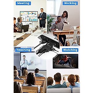 FOINNEX VGA to HDMI Adapter Converter with Audio,(PC VGA Source Output to TV/Monitor with HDMI Connector), Active Male VGA in Female HDMI 1080p Video Dongle adaptador for Computer,Laptop,Projector