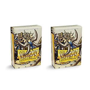 Dragon Shield Bundle: 2 Packs of 60 Count Japanese Size Mini Matte Card Sleeves - Matte Ivory