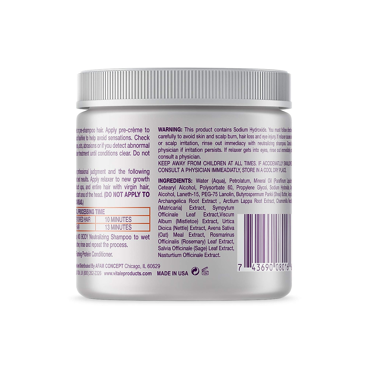 Vitale Mo' Body Sensitive Scalp Relaxer Kit 16oz V-223-B-1