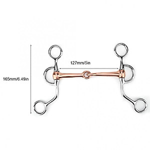N/A Horse Chew Stainless Steel Training Bit Copper Joint Farm Animal Supplies Horse Tools