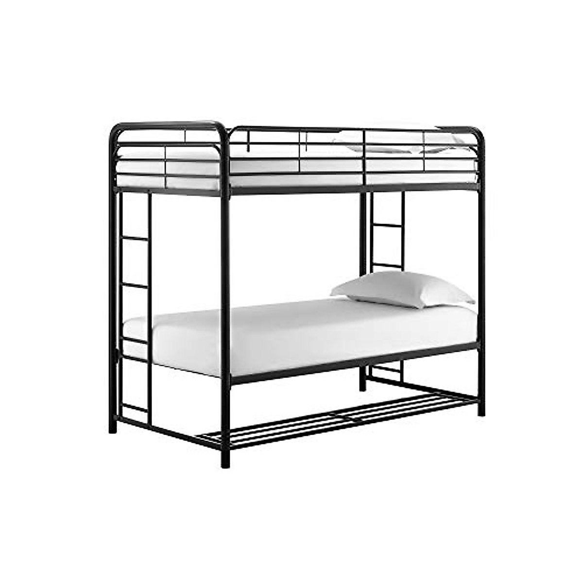 DHP Bonnie Metal Bunk Bed with Storage Drawers, Twin, Black