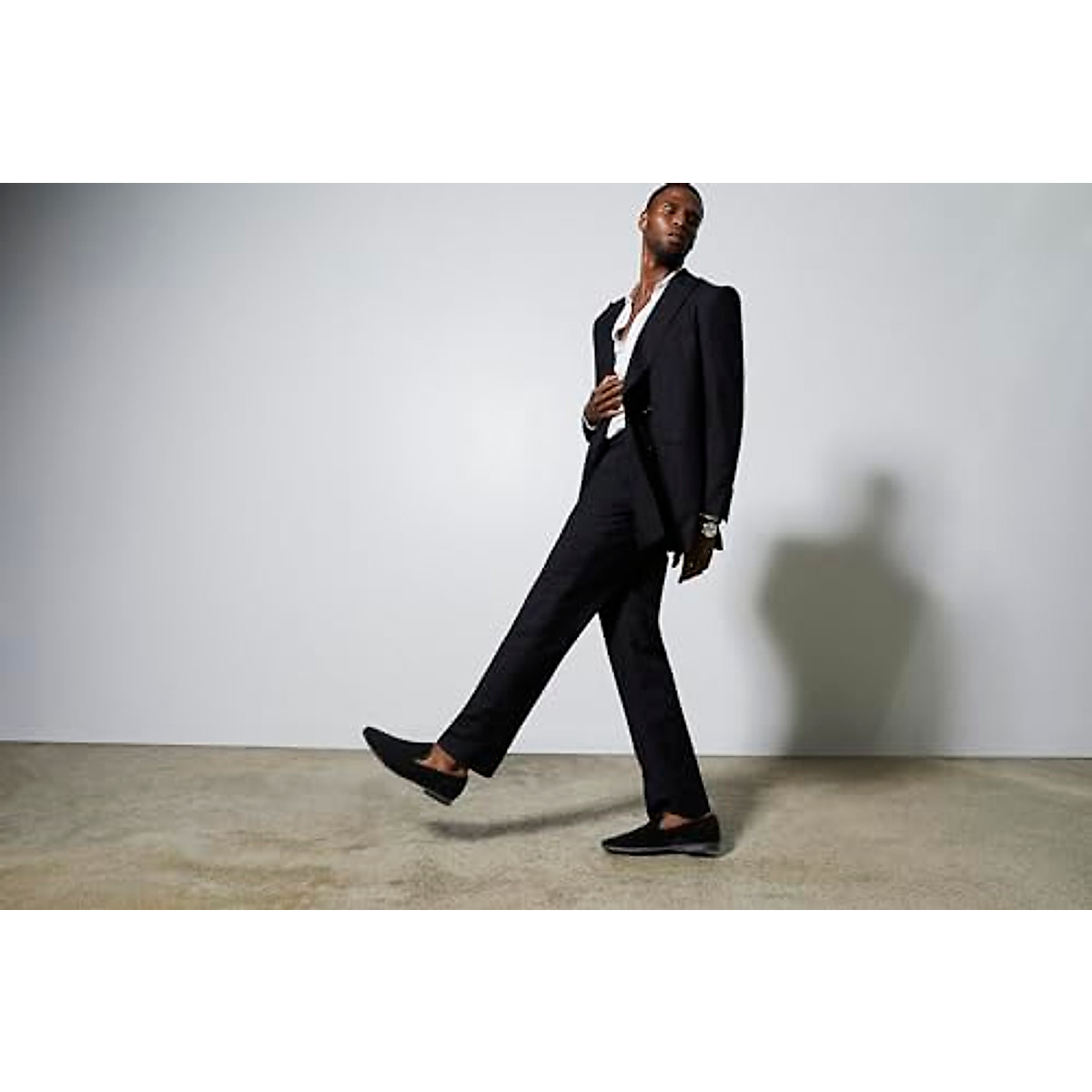 Steve Madden Men's Laight Loafer, Black Velvet, 9.5