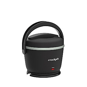 Crock-Pot Electric Lunch Box, 20-Ounce Portable Food Warmer, Black Licorice, Perfect for Travel, On-the-Go & Office Use | Stylish, Spill-Free & Dishwasher-Safe | Ideal Men & Women's Gifts