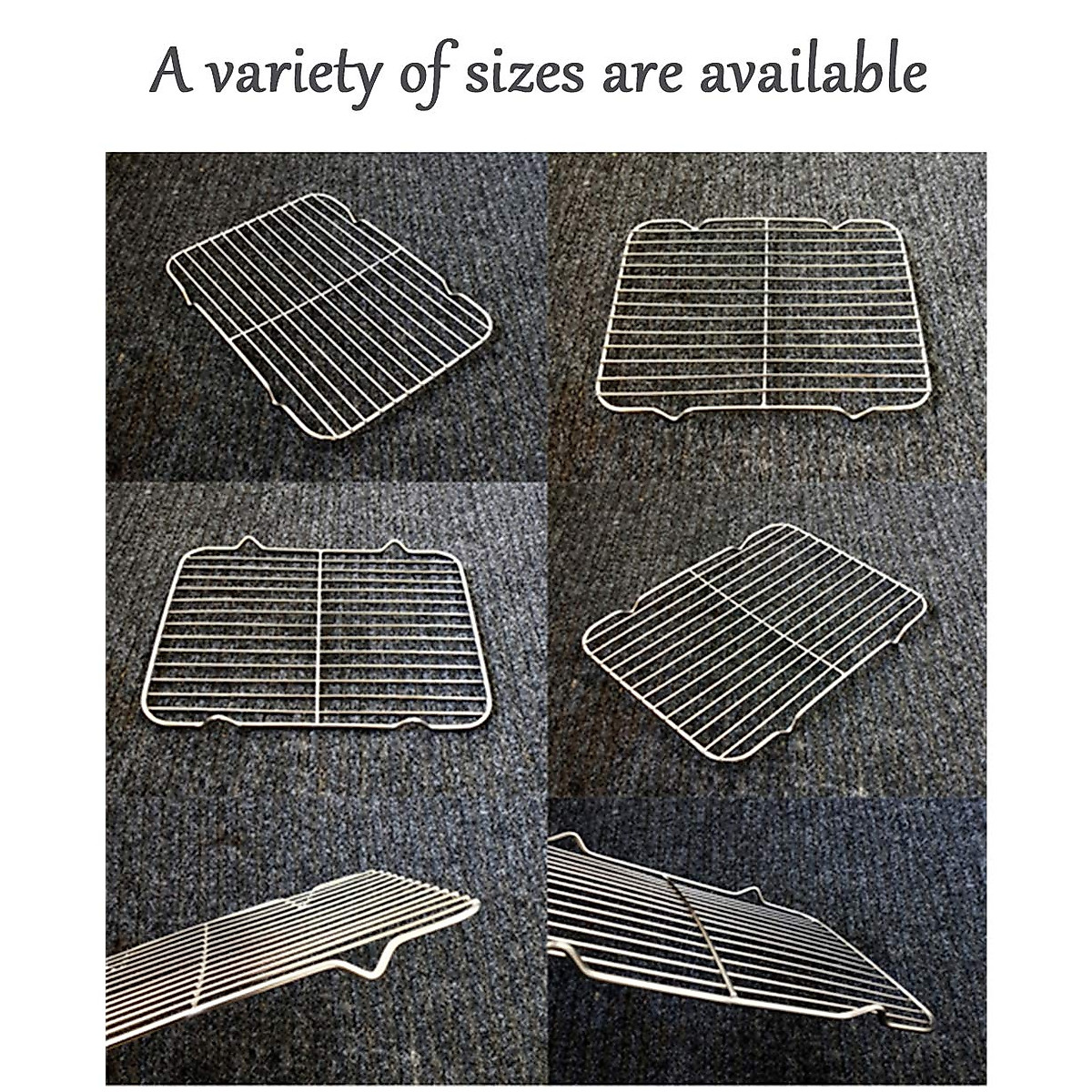 Turbokey Grilling Rack Heavy Duty Wire Grate Oven Roasting Rack 5.3 x 8.7 inch Rectangle Baking Cooling Steaming with 4 Legs Stainless Steel Rack (5.3"X8.7",22X13.5cm)