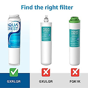 AQUACREST GXRLQR Undersink Inline Water Filter, NSF 42 Certified, Reduces Chlorine, Taste&Odor, Replacement for GE SmartWater Twist and Lock in-Line GXRLQR Water Filter (Pack of 3)