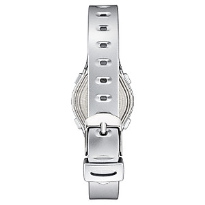 Amazon Essentials Women's Digital Chronograph Resin Strap Watch, Silver