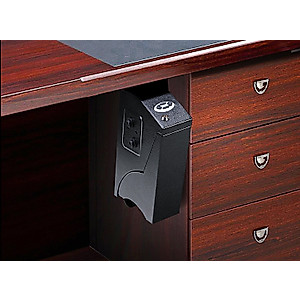 GOJOOASIS Gun Safe Quick Access Under Desk Pistol Security Handgun Storage Box with Keypad and 2 Backup Keys