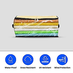 Covers & all Clear Storage Bag, Heavy Duty Clear PVC fabric, 20 mil, Multi-purpose organizer with zipper and handles (18" L x 13" W x 8" H, Pack of 3)