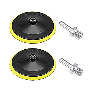 uxcell 7" Hook and Loop Backing Pad Sanding Polishing Backer Plate with M14 Drill Adapter for Random Orbit Sander Polisher Buffer 2pcs