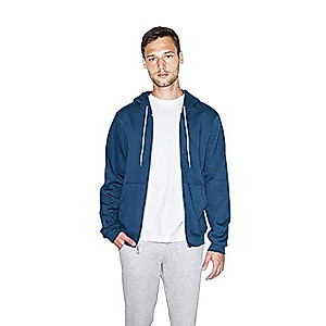 American Apparel Men's Flex Fleece Long Sleeve Zip Hoodie, Sea Blue, 2X-Large