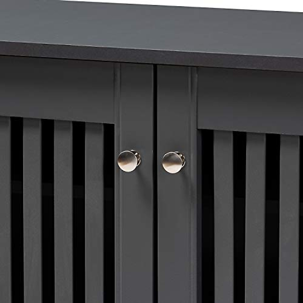 Baxton Studio Shoe Cabinets, One Size, Dark Gray