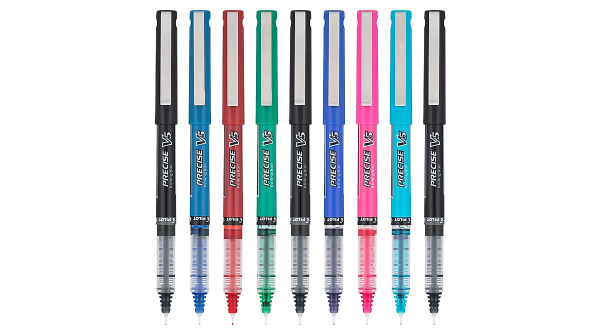PILOT Precise V5 Pens: Extra Fine 0.5mm Assorted 9-Pack